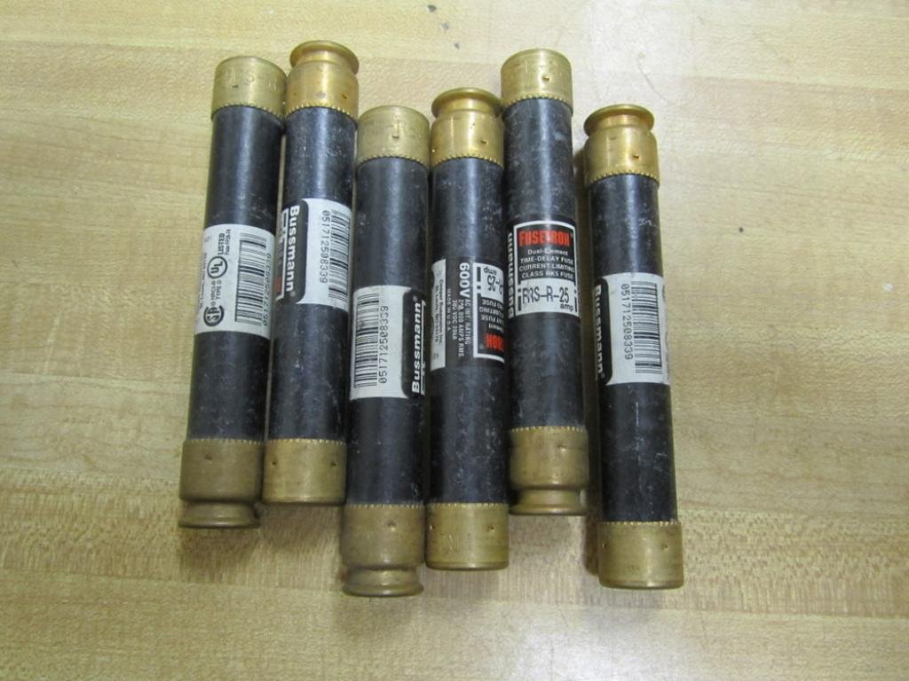 Fusetron FRS-R-25 Bussman Fuses FRSR25 (Pack of 6): Amazon.com: Tools ...