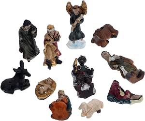 Amazon.com: Ipetboom Tiny Nativity Figures: 1 Set Mini Christmas Eve ...