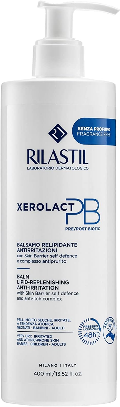 Rilastil Xerolact Pb Balm Lipid Replenishing Anti-Irritation 400ml ...