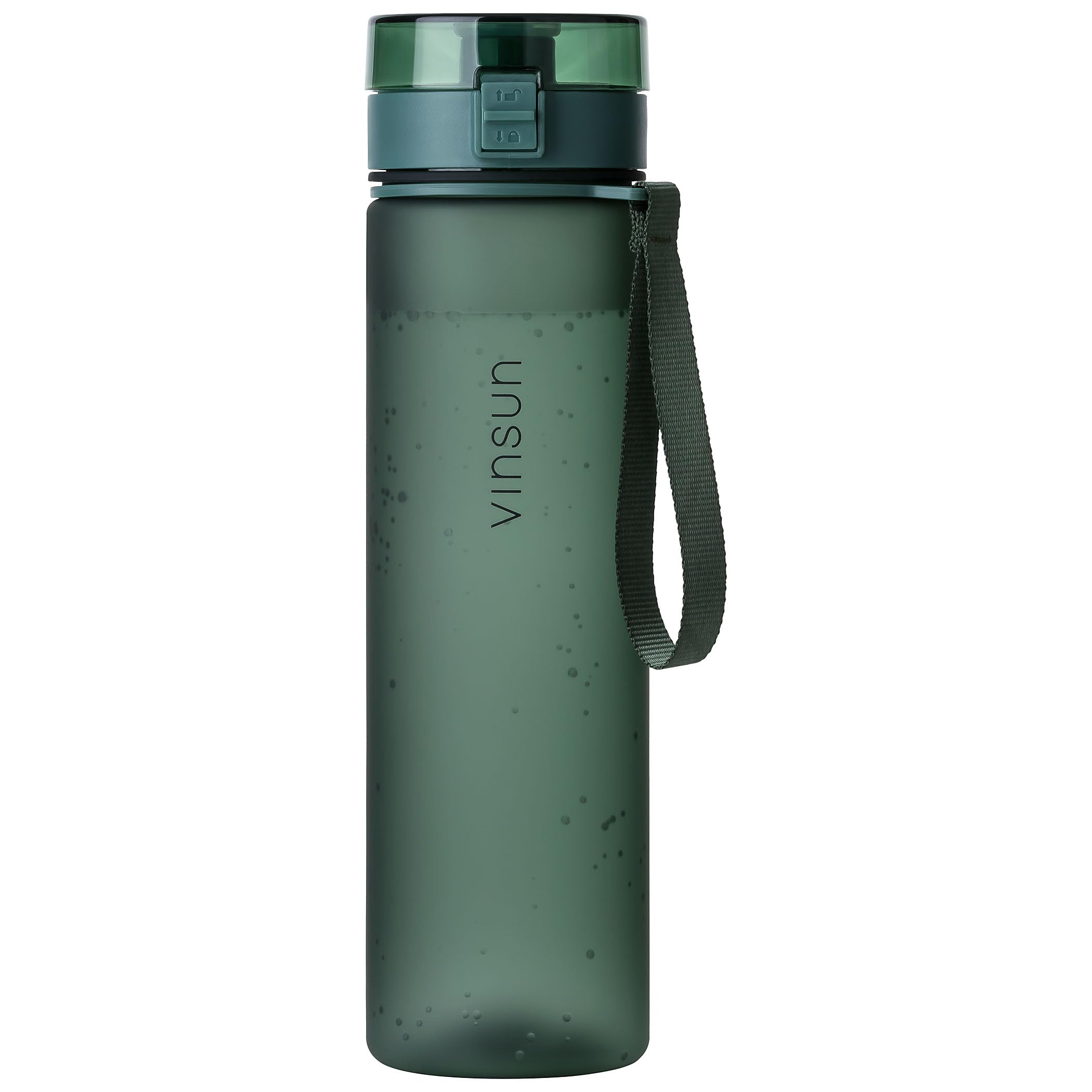Amazon.com: VINSUN Sports Water Bottle 32 Ounce with Strap - BPA Free ...