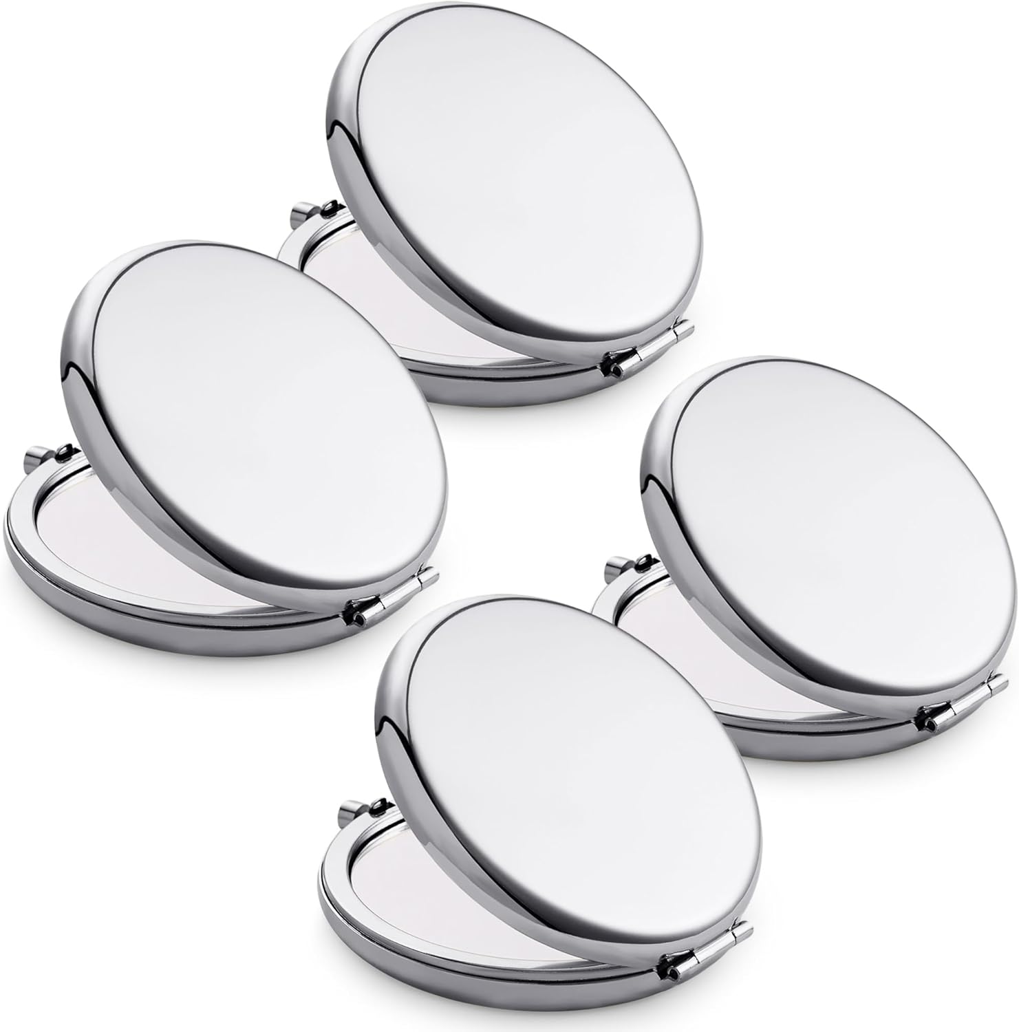 Amazon.com: Compact Mirror for Purse, Metal Round Shell, Double-Sided ...