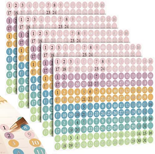Amazon.com : 6 Sheets Colorful Circles Stickers Pack Translucent Color ...