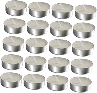 Luxshiny 50 Pcs Vela Perfumada Redonda Velas Candelita Sin Perfume ...