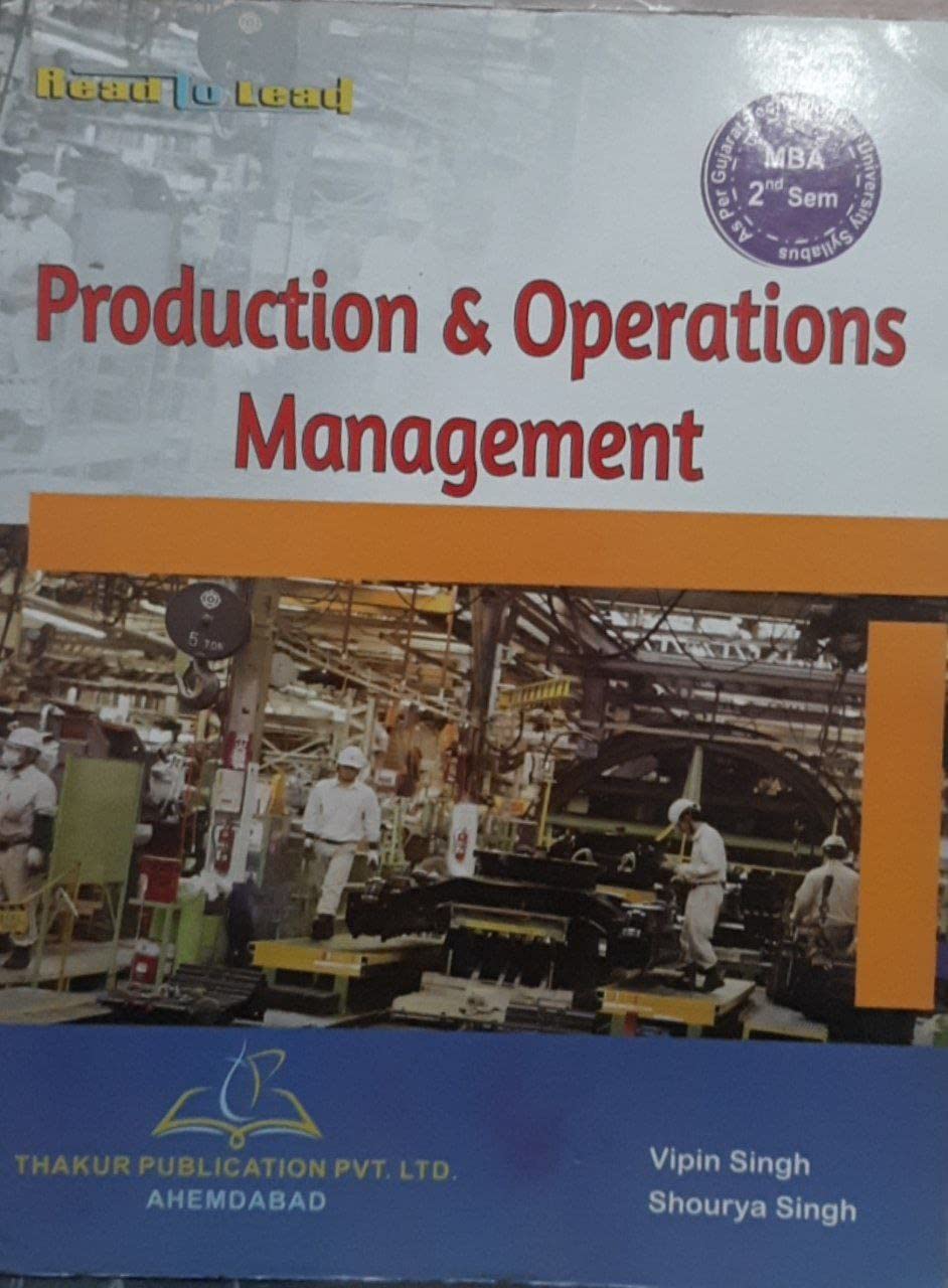 Amazon.in: Buy PRODUCTION OPERATIONS MANAGEMENT MBA 2ND SEM OLD Book ...