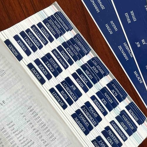 Amazon.com : Laminated Bible Tabs, Reposition Large Print Stickers ...