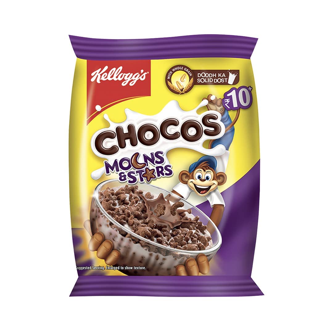 Kellogg'S Chocos Moons & Stars, With Whole Grain Chocolate, Source Of ...