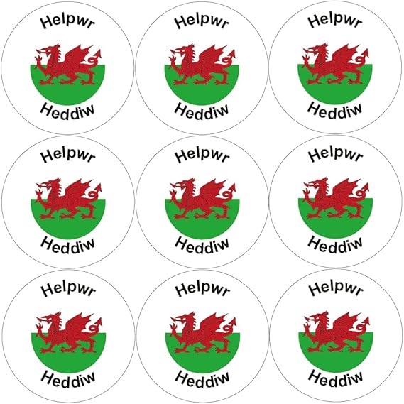 144 Helpwr Heddiw Welsh Flag Reward Stickers For Children, School ...