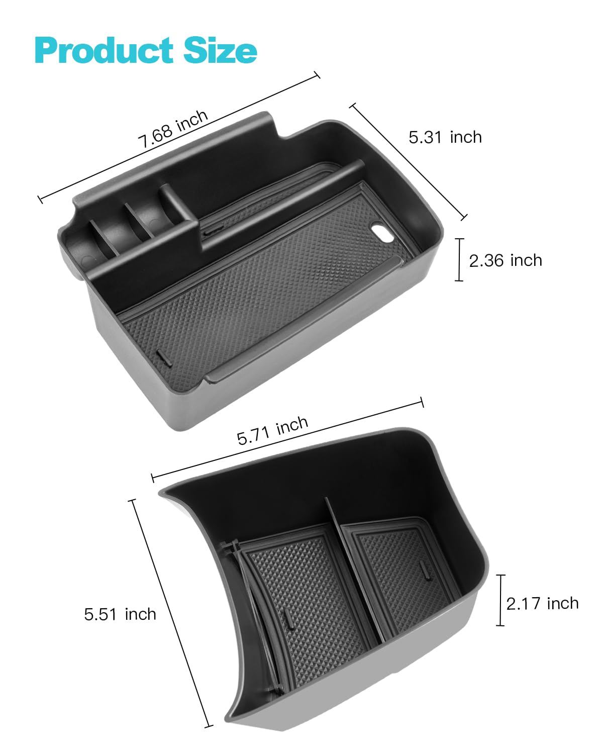 Snapklik.com : 2 Pack 2024 2025 Trax Center Console Organizer Tray For ...