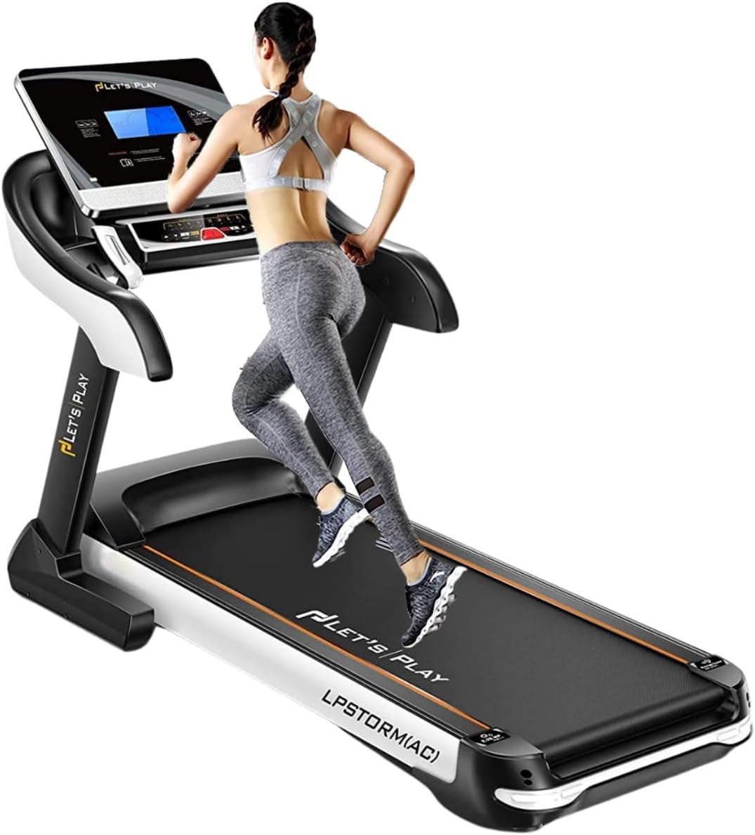 Buy LET’S Play LP-400 6HP Peak AC Motor Automatic Incline Treadmill for ...