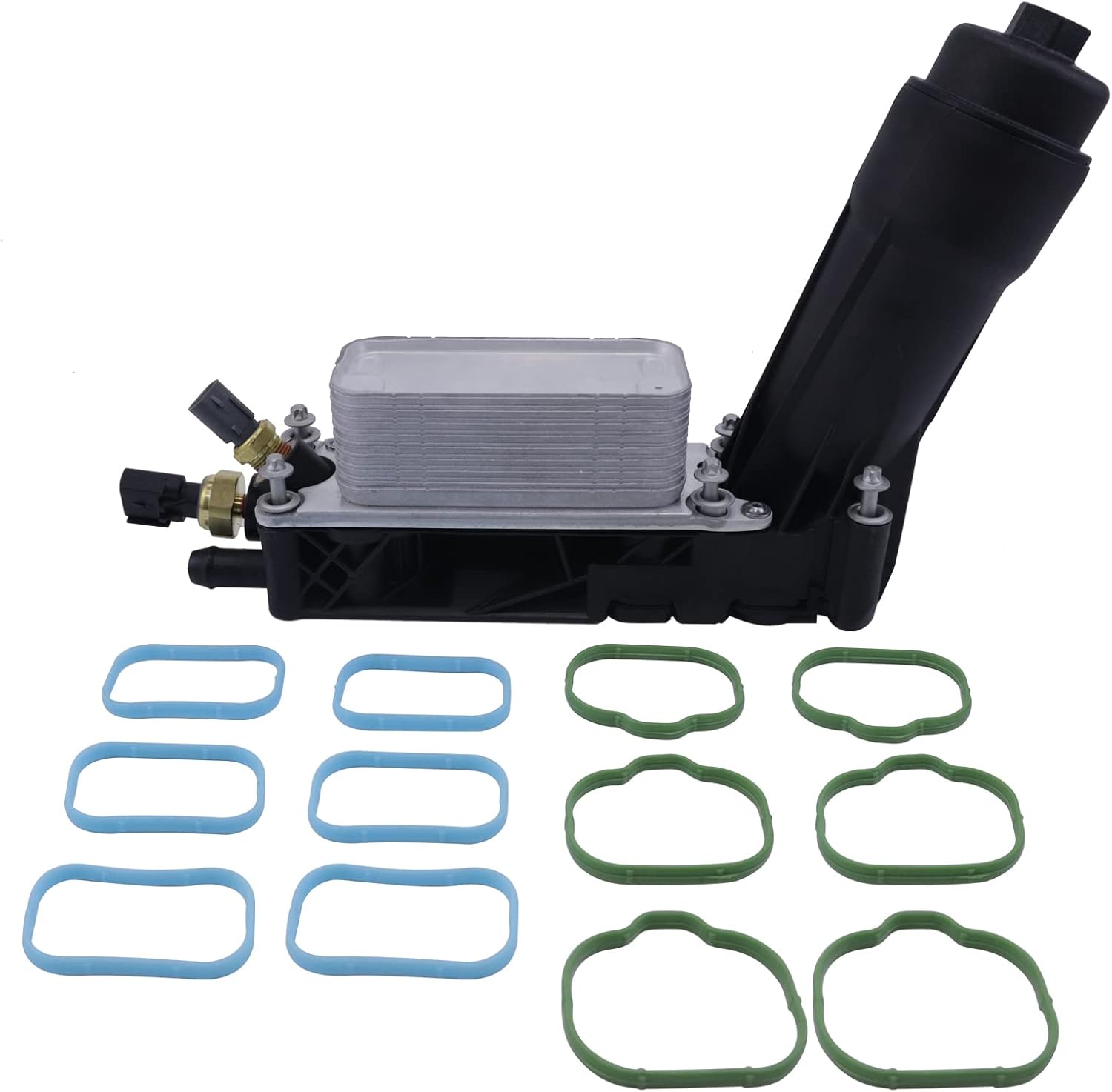 Amazon.com: JUEDIMA Engine Oil Cooler and Oil Filter Housing Adapter ...