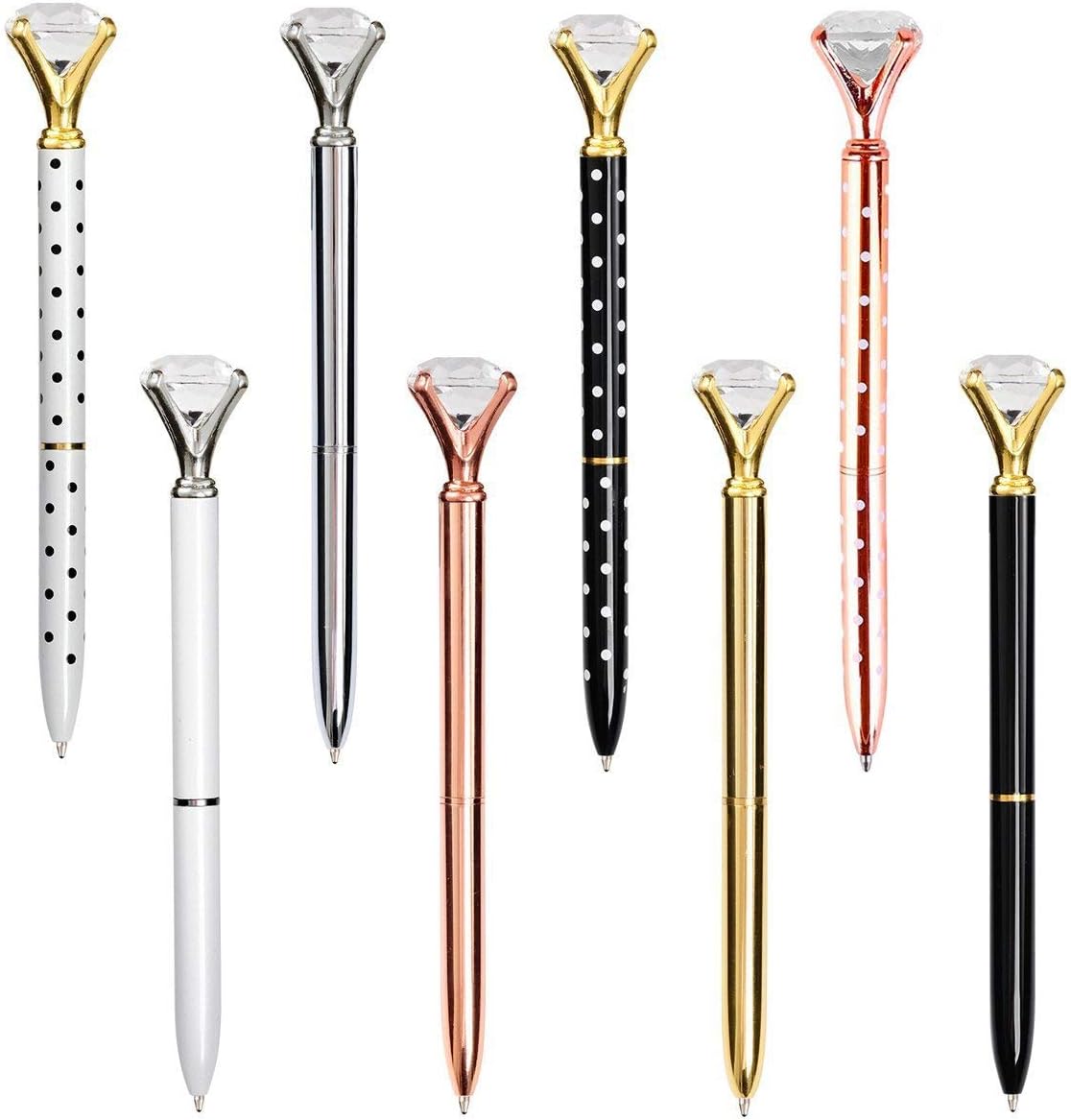 Amazon.com: Crystal Diamond Pen Metal Ballpoint Pen Black Ink with ...