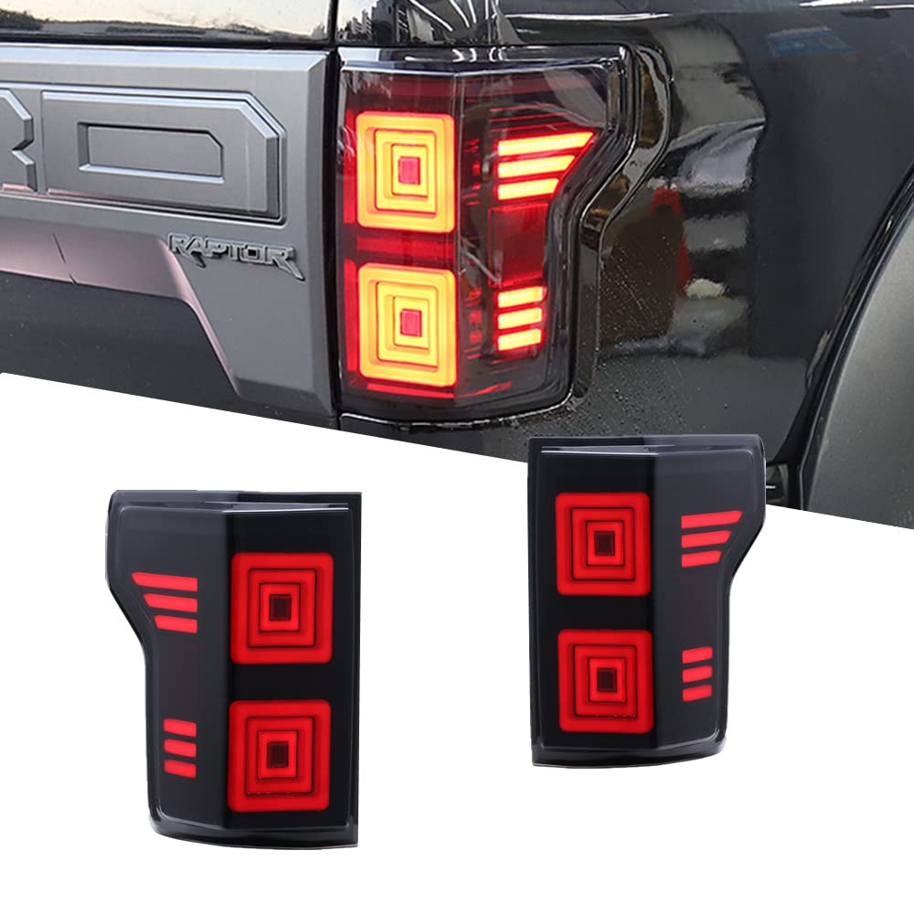 Buy GLISTUNING LED Tail Lights Compatible With Ford F-150 F 150 Raptor ...