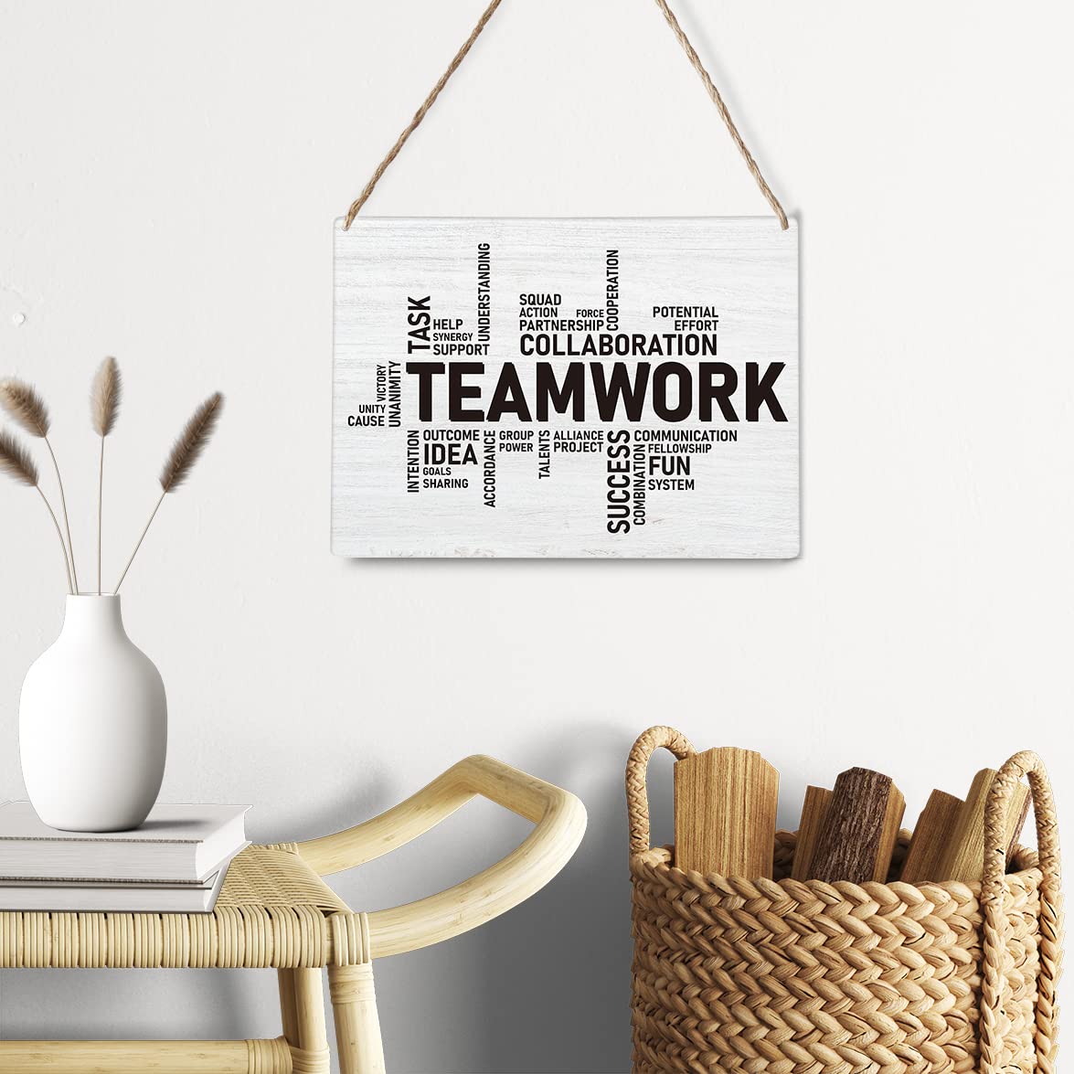 Snapklik.com : Inspirational Teamwork Signs Wall Decor Rustic Teamwork ...