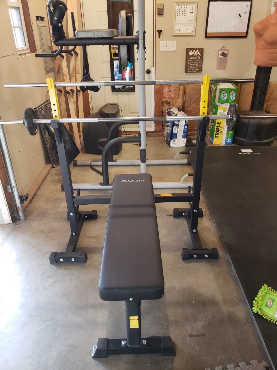 $32/mo - Finance Bench Press, CANPA Olympic Weight Bench with Squat ...