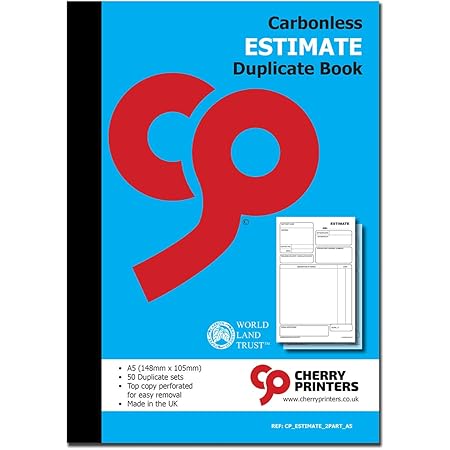 Cherry Carbonless NCR Maintenance Job Sheet Duplicate Book A4 50 Sets ...