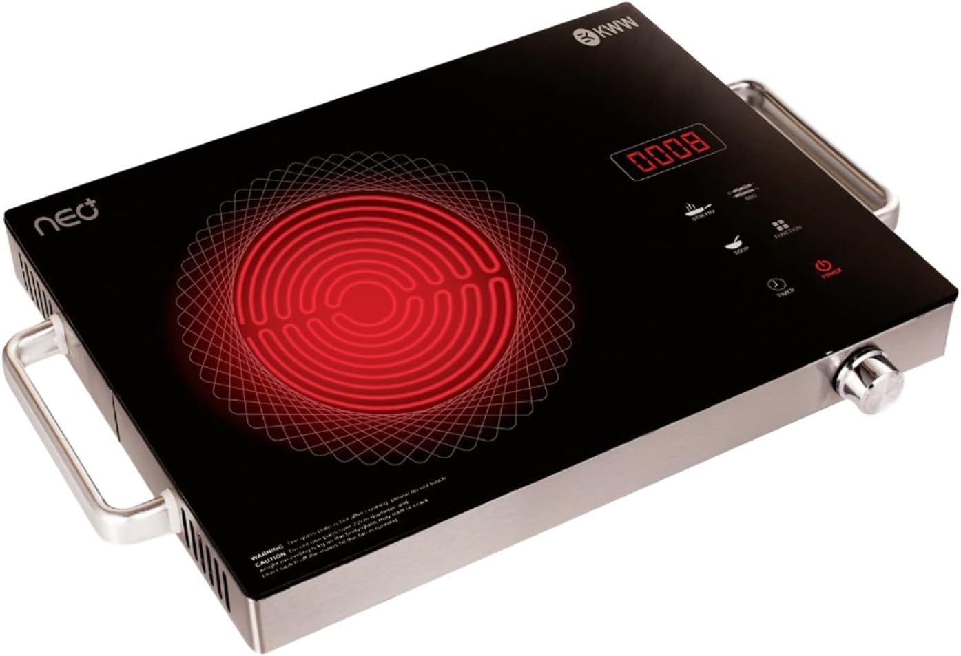 Buy KWW 2200W Infrared Induction Cooktop with Crystal Glass & Touch ...