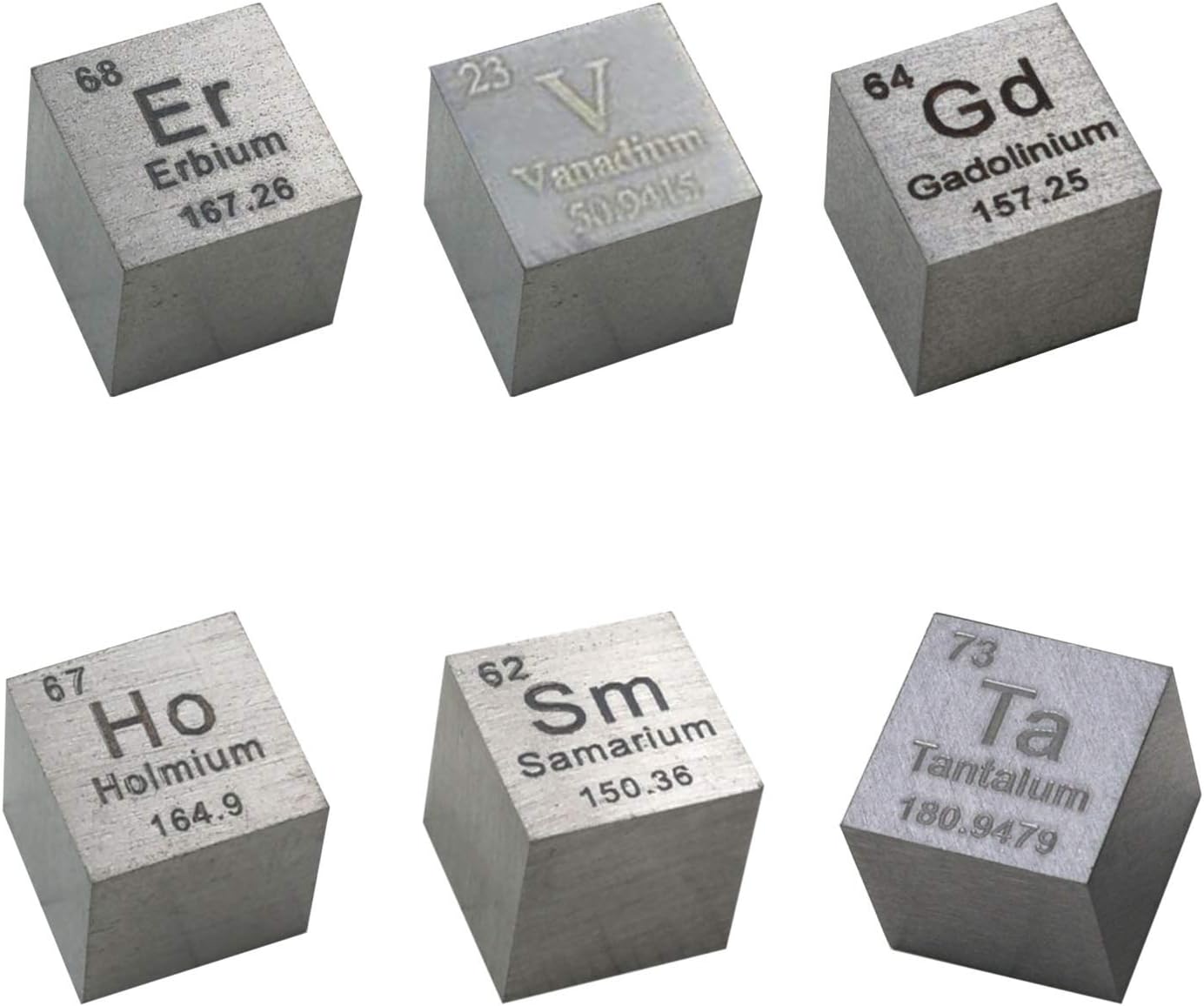 JKGHK Element Cube Set 10mm Dichte Würfel Metall Kuppelste Titan Carbon ...