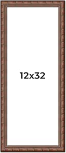 Amazon.com - 12x32 Frame Dark Brown Bamboo Solid Wood Picture Frame ...