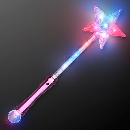 Amazon.com: FlashingBlinkyLights Pink Super Star Princess LED Light Up ...