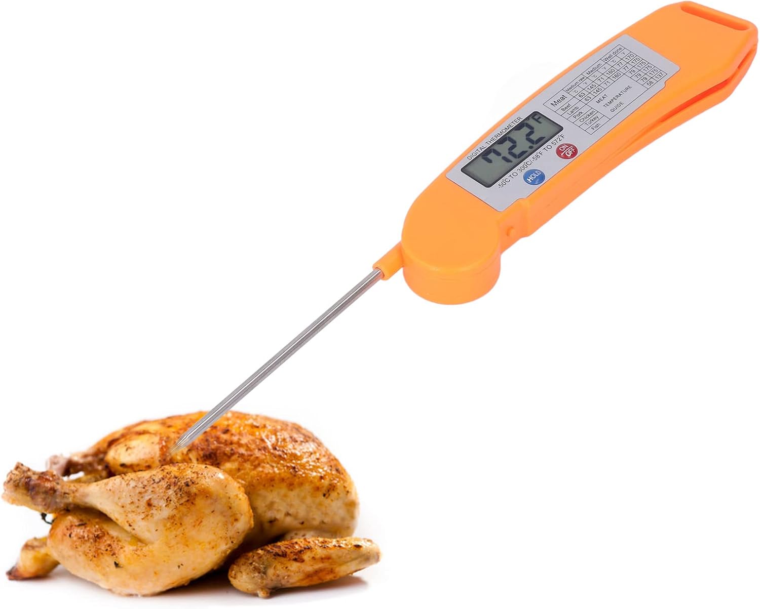 Review Intelligent Thermometer, Foldable Food Thermometer ABS 304 ...