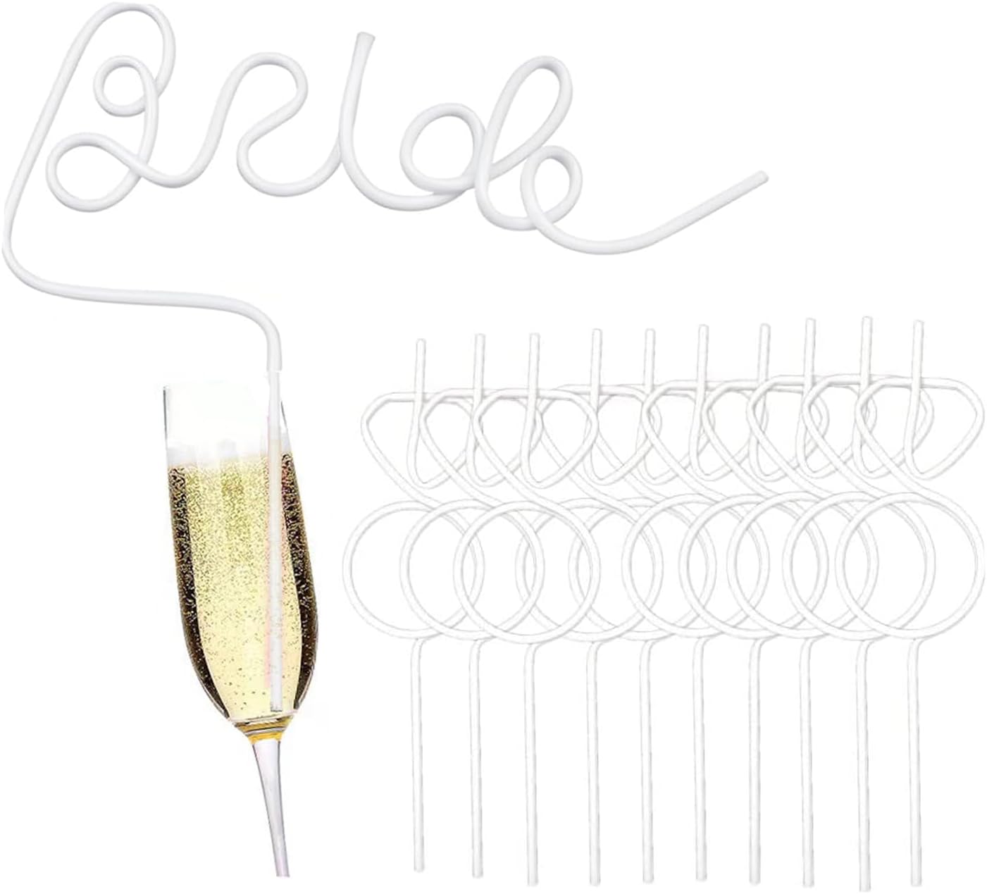 Amazon.com: 10PCS Bachelorette Party Decoration Straws Includes 1 White ...