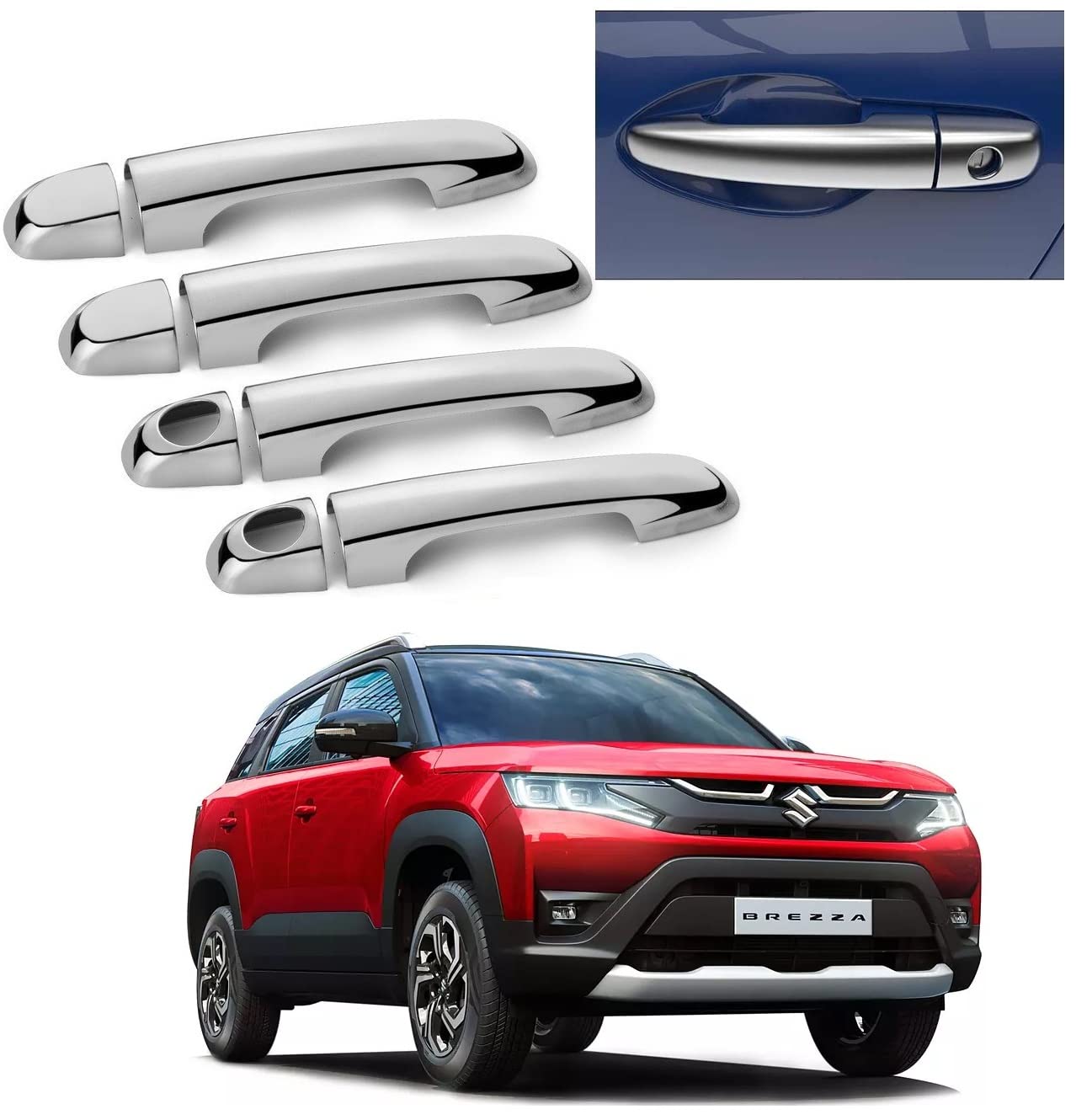 AUTOADDICT Auto Addict Car Chrome Handles Door Latch Cover for Maruti ...