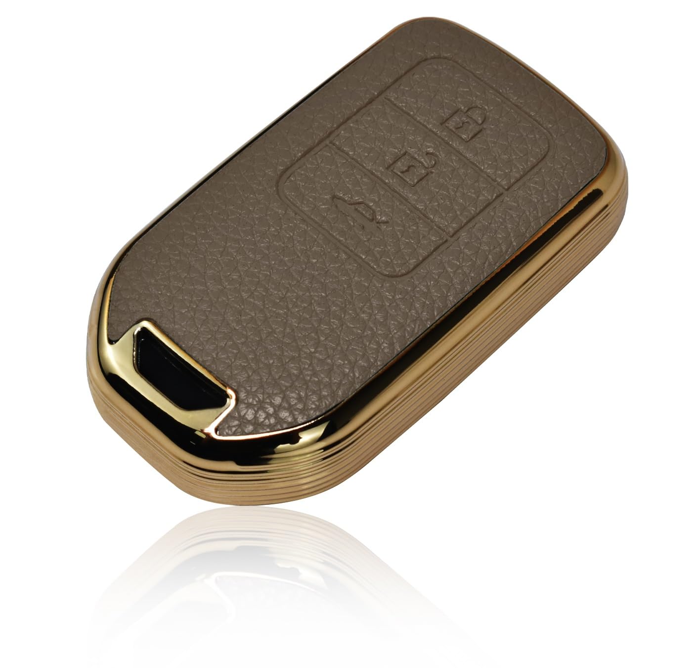 JVCV® Premium Soft Gold Border TPU Leather Pattern Key Cover Compatible ...