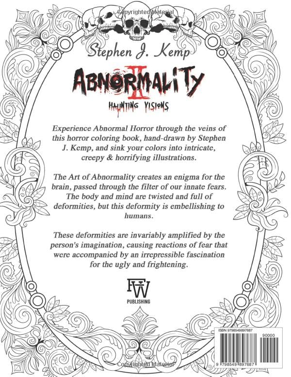 Snapklik.com : Abnormality 2: Haunting Visions Horror Coloring Book For ...