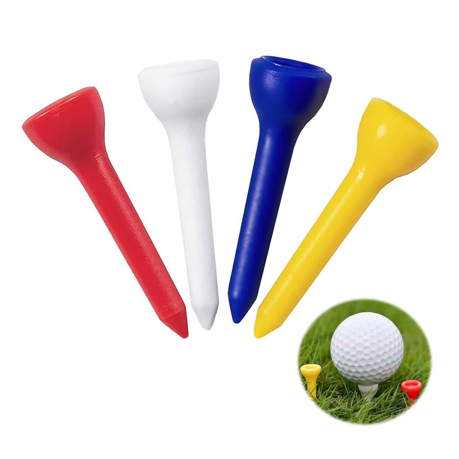 YZIMNRE Golf Tees - 100 Count Plastic Golf Tees 36mm Length Durable and ...
