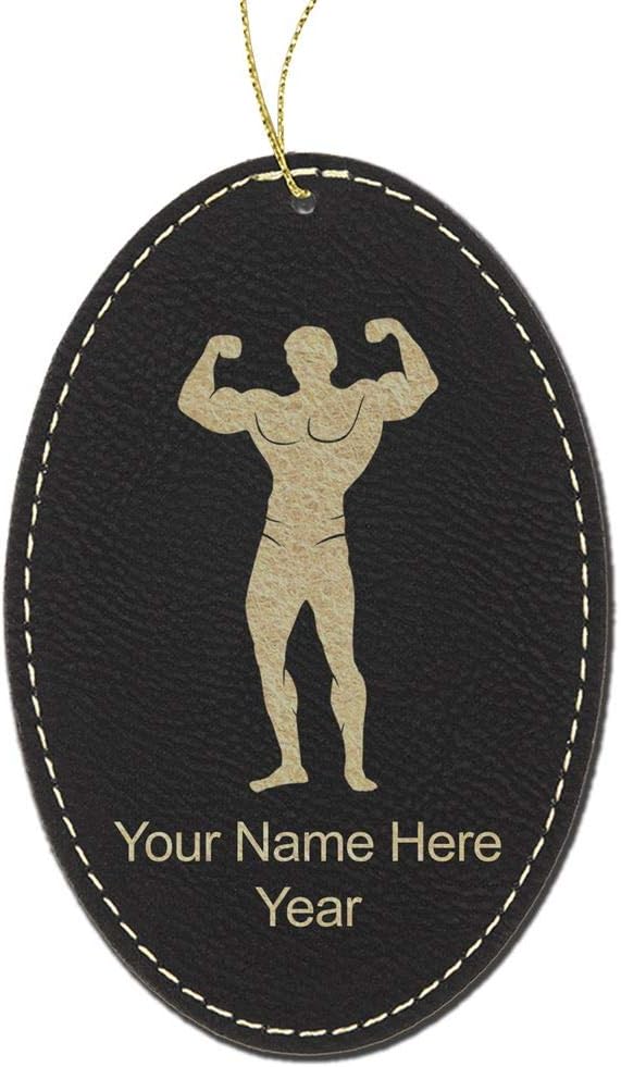 Amazon.com: LaserGram Personalized Christmas Ornament, Bodybuilder ...