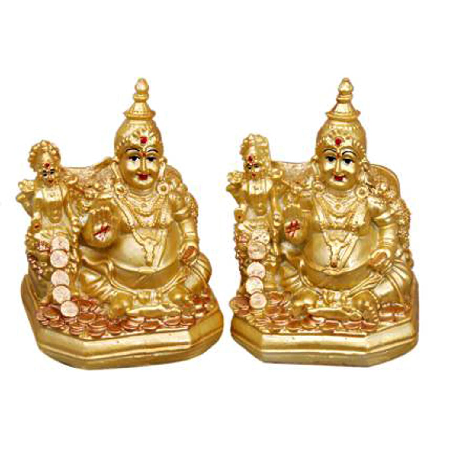 Buy Kitlyn Lord Laxmi Kuber Idol (Pack of 2) God Murti, Pooja Gift ...