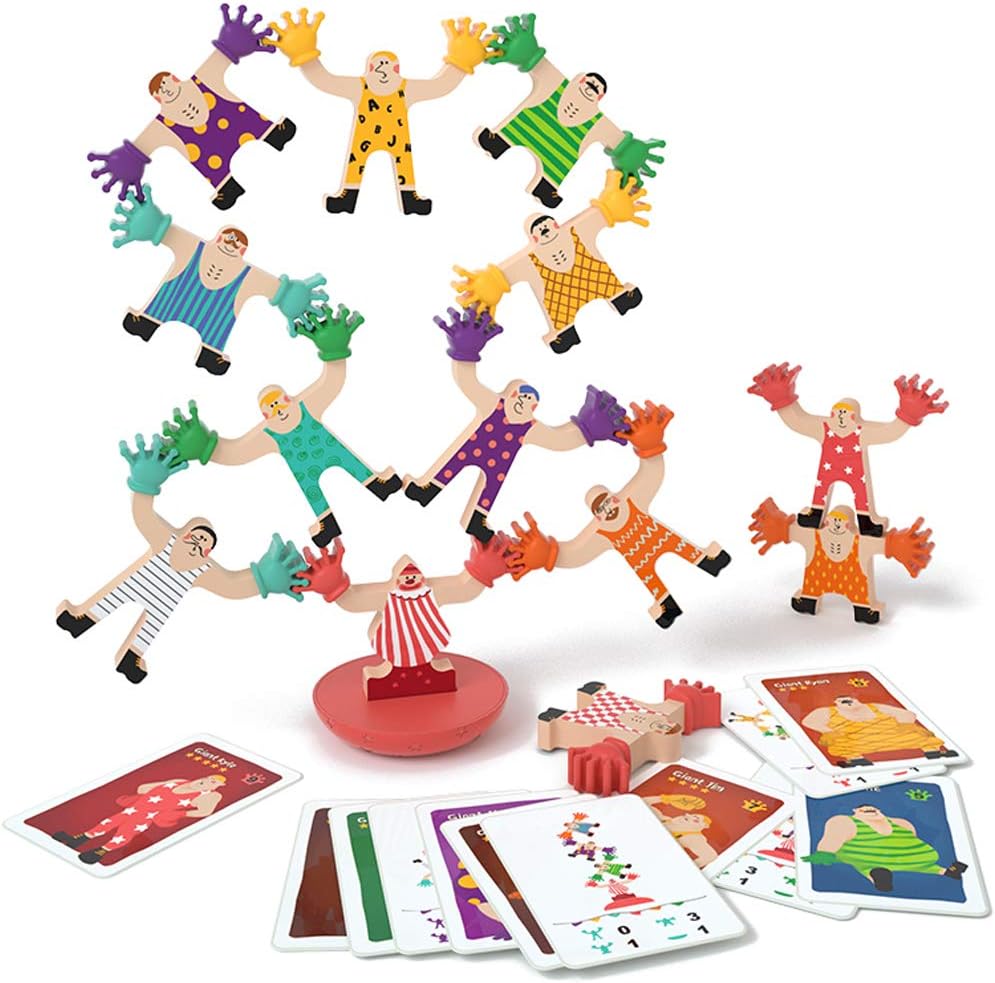 TOP BRIGHT Fingertip Hercules Wooden Stacking Toy for Kids Ages 3 and ...