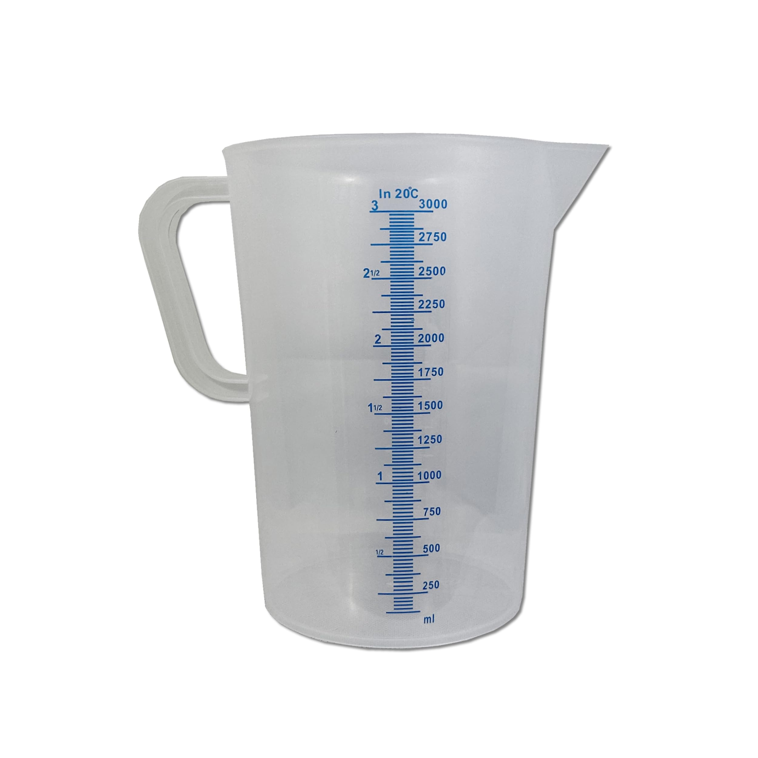 3 Litre Measuring Jug with V-Shaped Pouring Spout, Durable Plastic ...