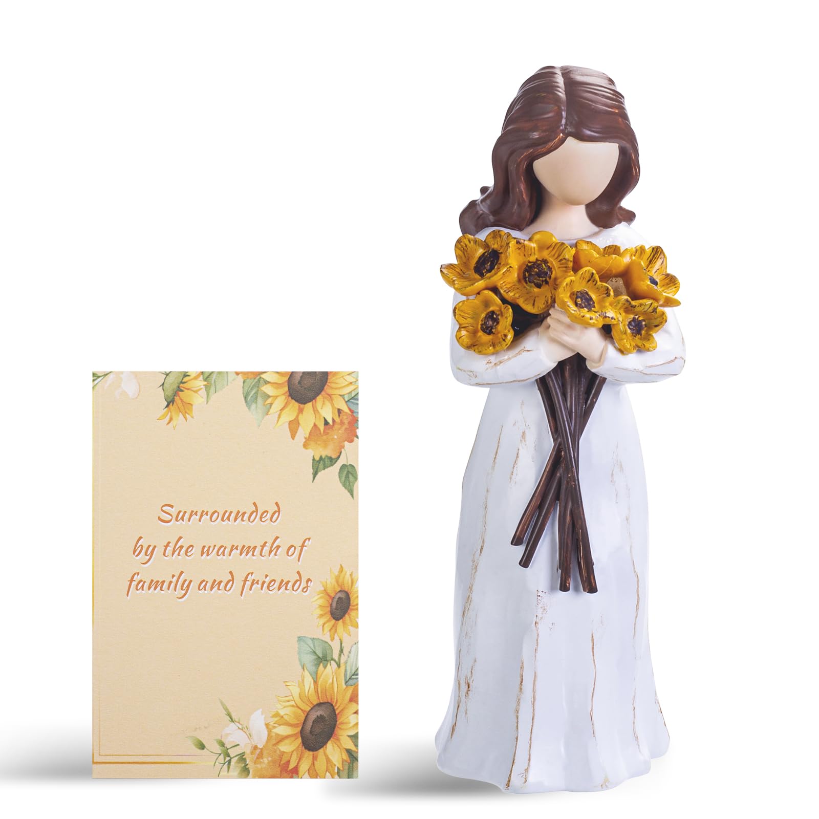 Amazon.com: SIGUEJOR Sunflower Gifts for Women,Hand-Painted Resin ...
