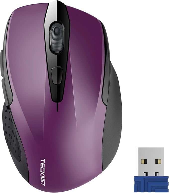 Amazon.com: TECKNET Wireless Mouse, 2.4G Ergonomic Optical Mouse ...