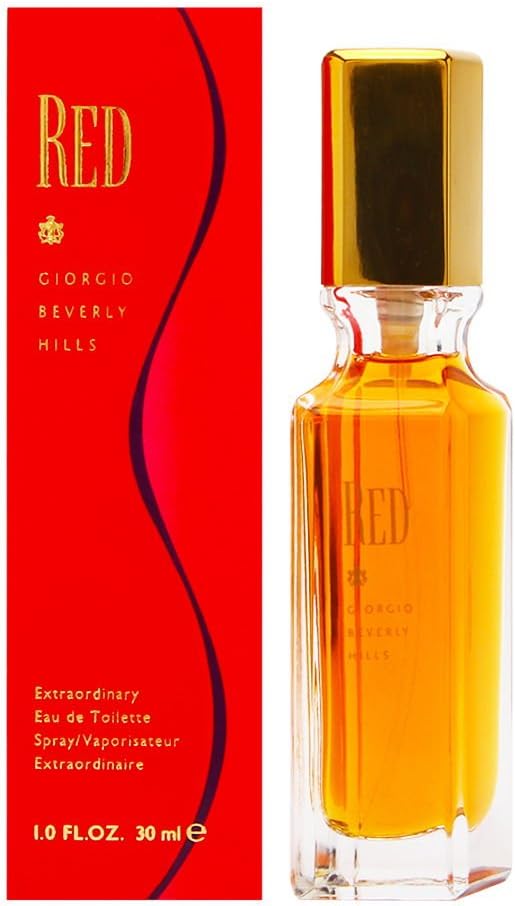 Red by Giorgio Beverly Hills for Women, Eau De Toilette Spray, 1-Ounce ...