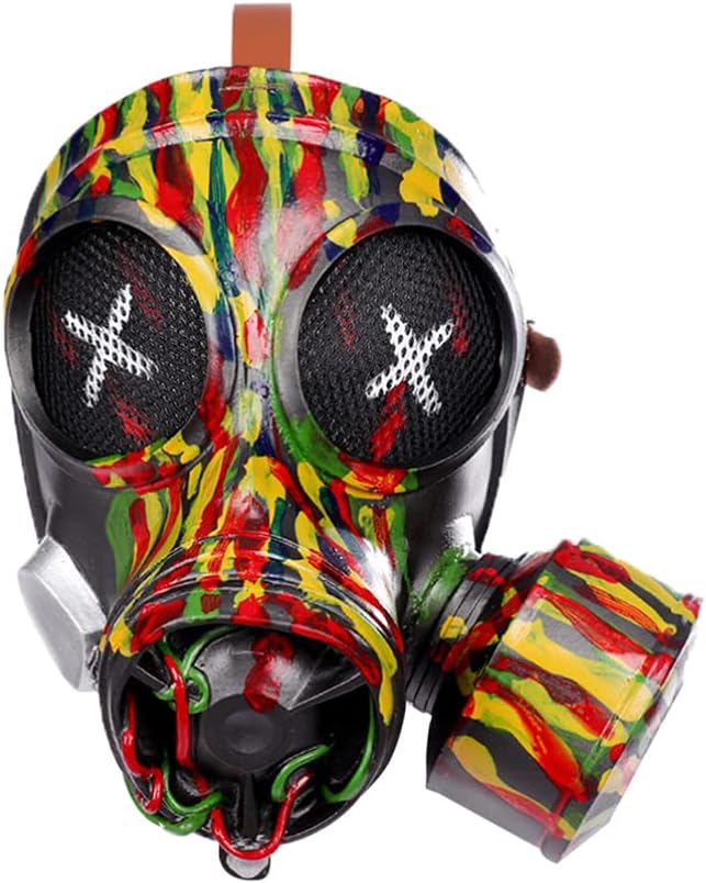 NUOBESTY Halloween Punk Gas Facemask Punk Halloween Costume Cosplay ...