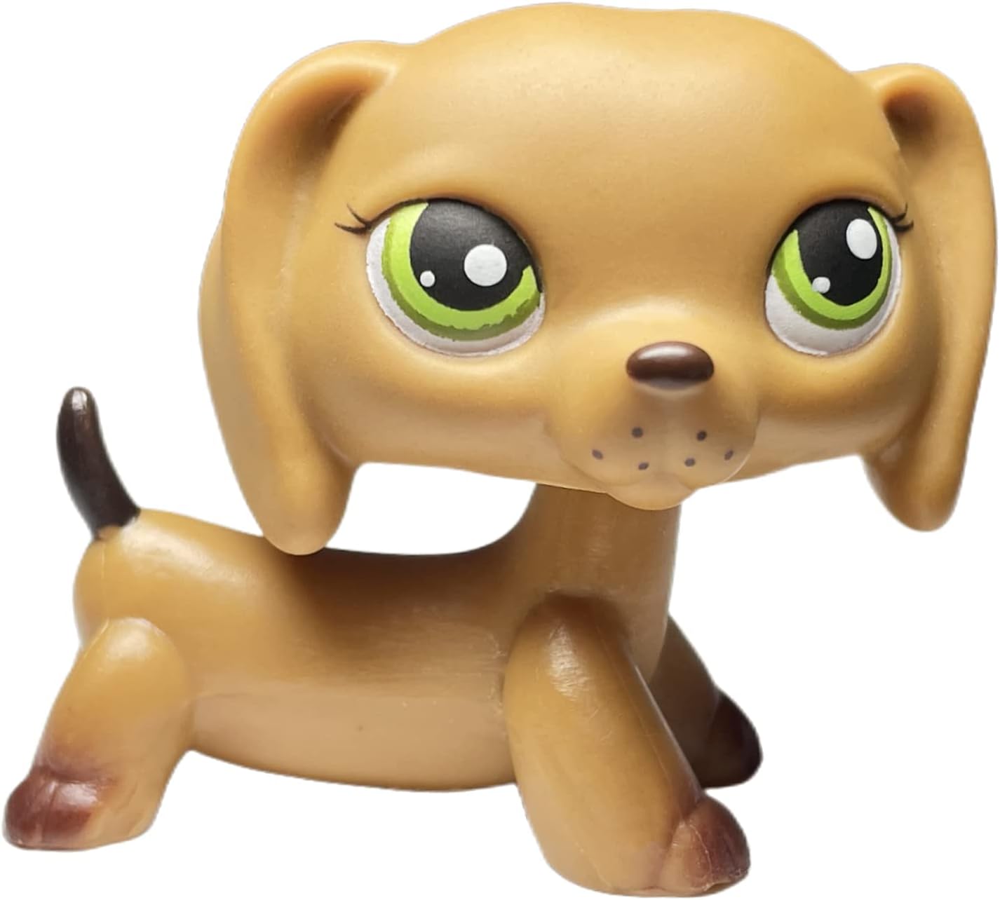 Amazon.com: Rare Old LPS Brown Dachshund Dog Puppy #1013 Green Eyes ...
