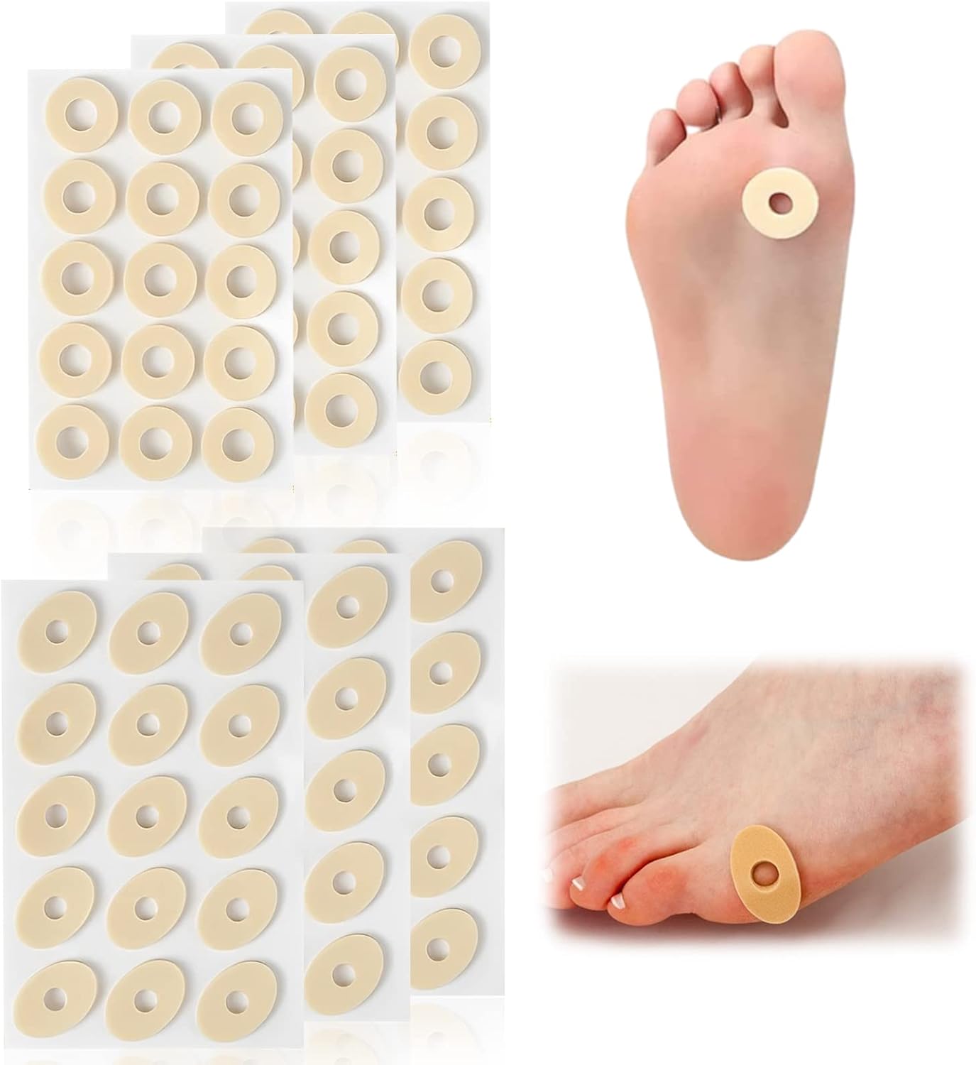 90Pc Self Adhesive Callus Pads Bunion Corn Plasters, for Anti-Slip Anti ...