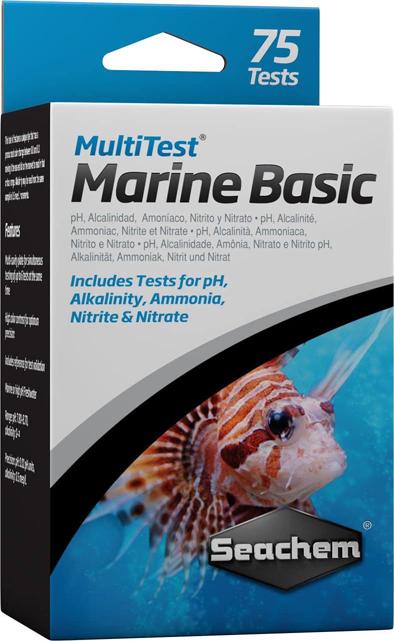 Amazon.com : Seachem MultiTest Marine Basic Test Kit : Aquarium Test ...