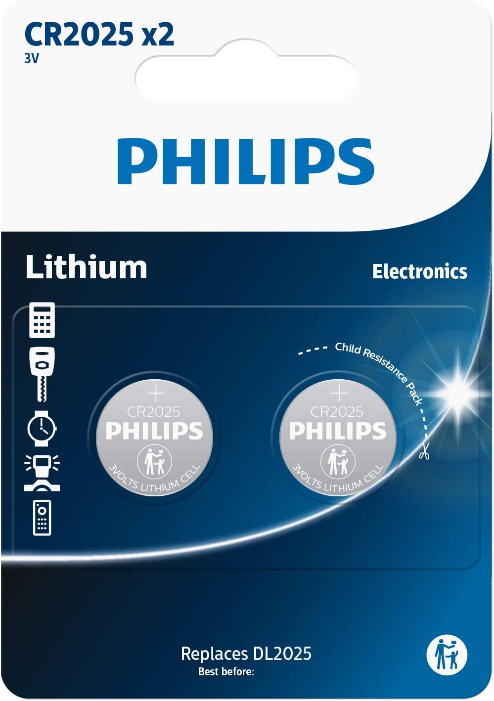 Varta 06025 101 402 PIL01420 Pile Ronde Lithium 3v CR2025 Blister de 2 ...