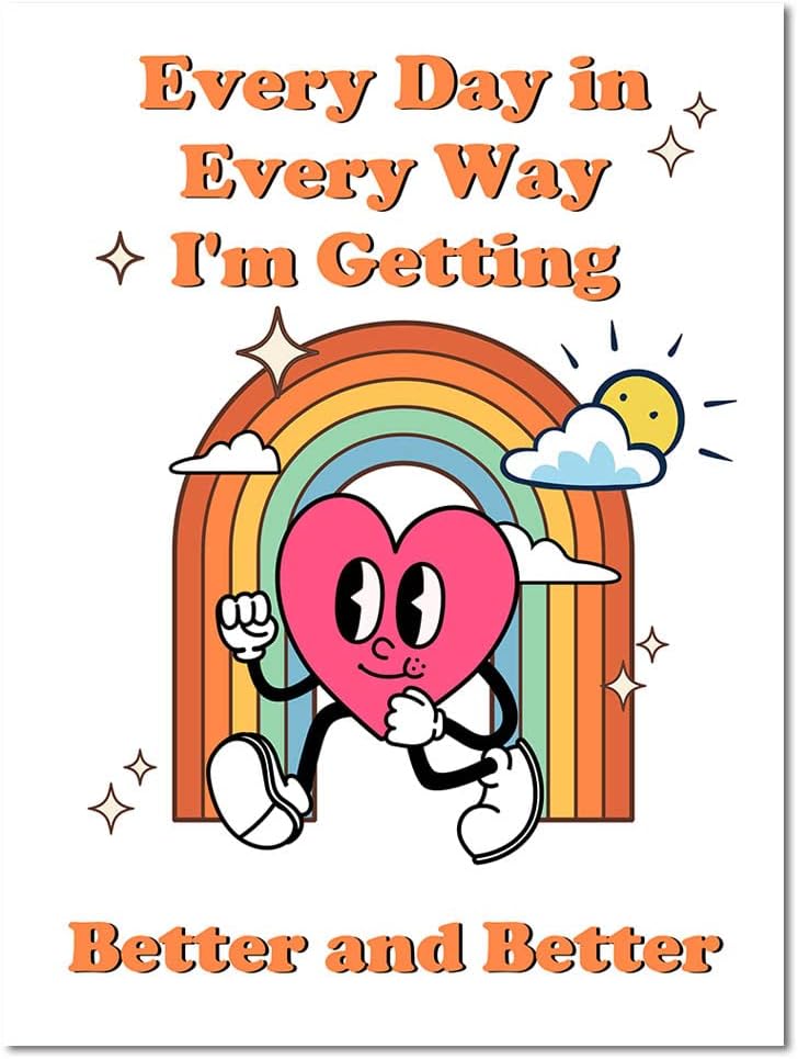 Amazon.com: JYER Lovely aesthetic posts，Every Day in Every Way I'm ...