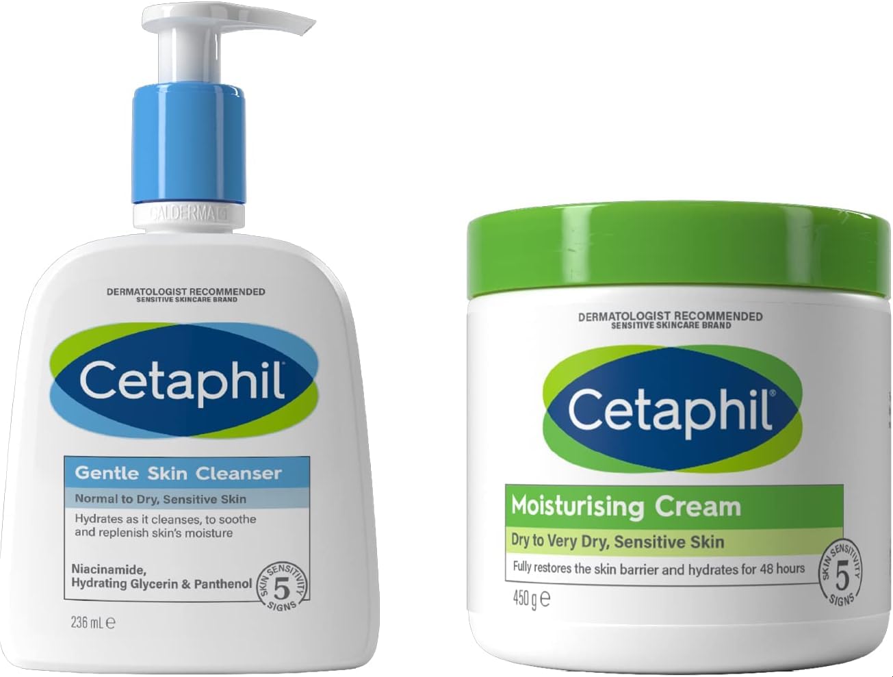 Cetaphil Hydrating Gentle Skin Cleanser 236ml + Body Moisturising Cream ...