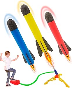 Amazon.com: Foam Rocket Launcher for Kids - Includes 3 Foam Rockets and ...