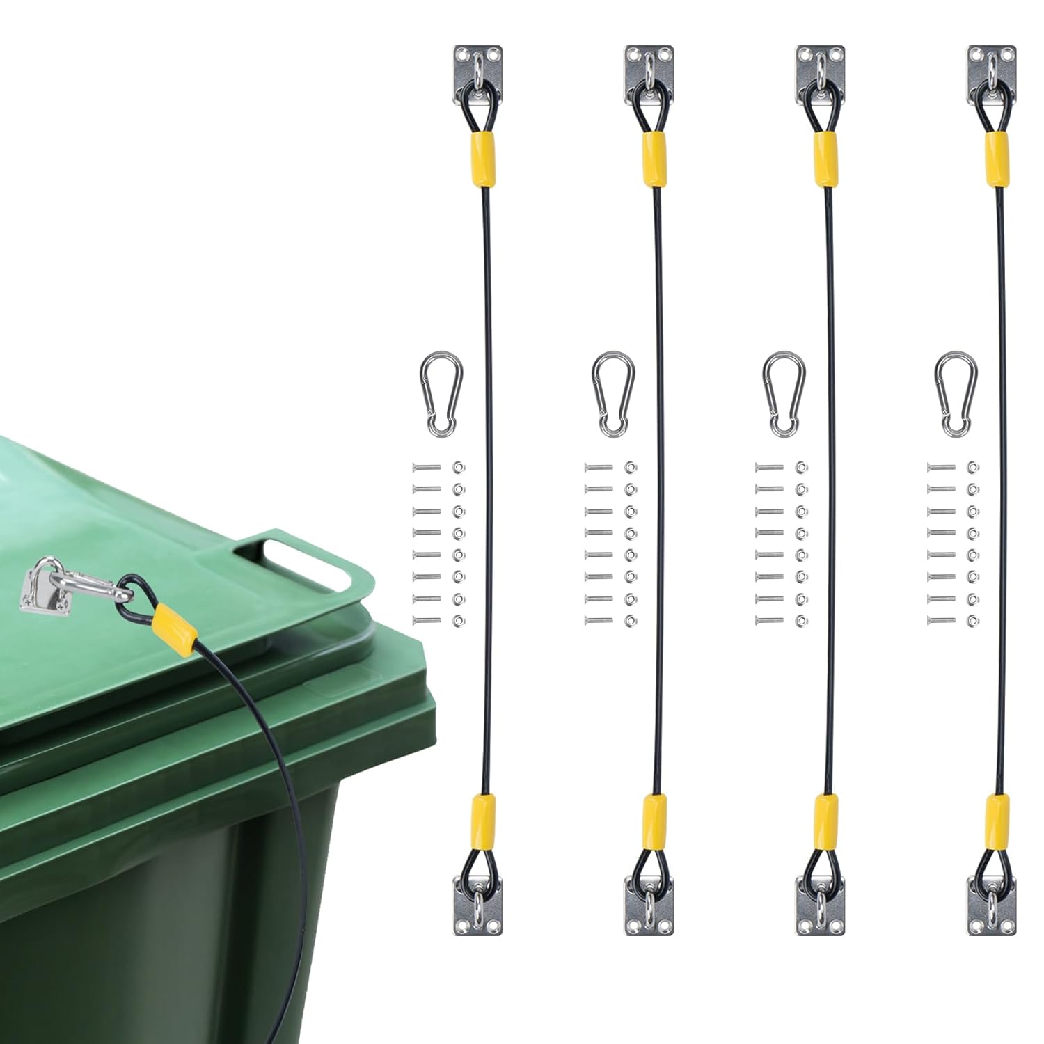 Amazon.com: Gtouse Trash Can Locks for Animals, 4 Pack Trash Can Lid ...