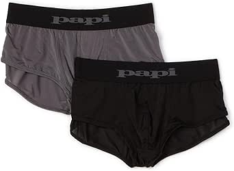 Amazon.com: Papi Mens 2-Pack Euro Trunk, Gray, Small : Clothing, Shoes ...