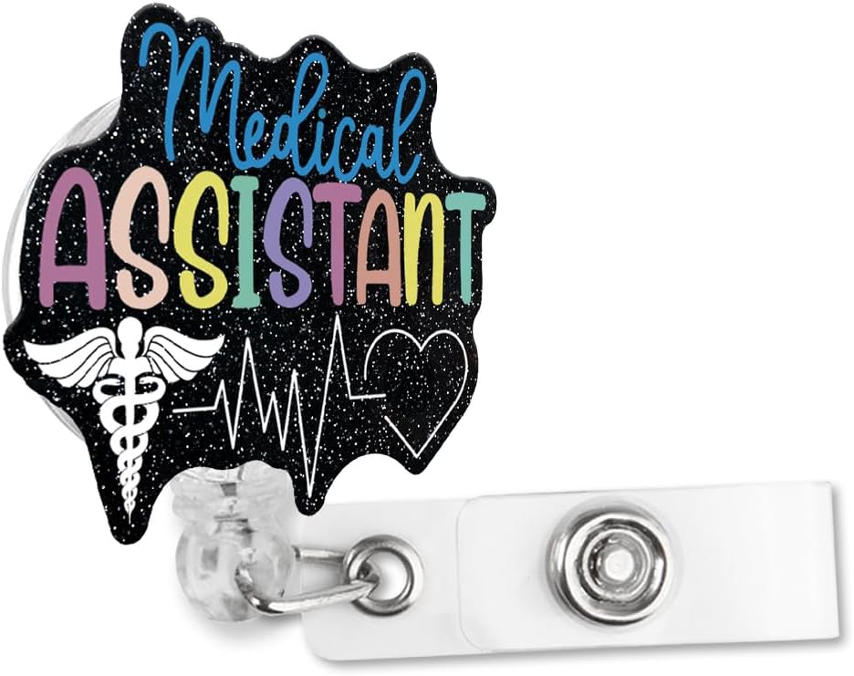 Amazon.com : Sixrip Medical Assistant Retractable Glitter Irregular ...