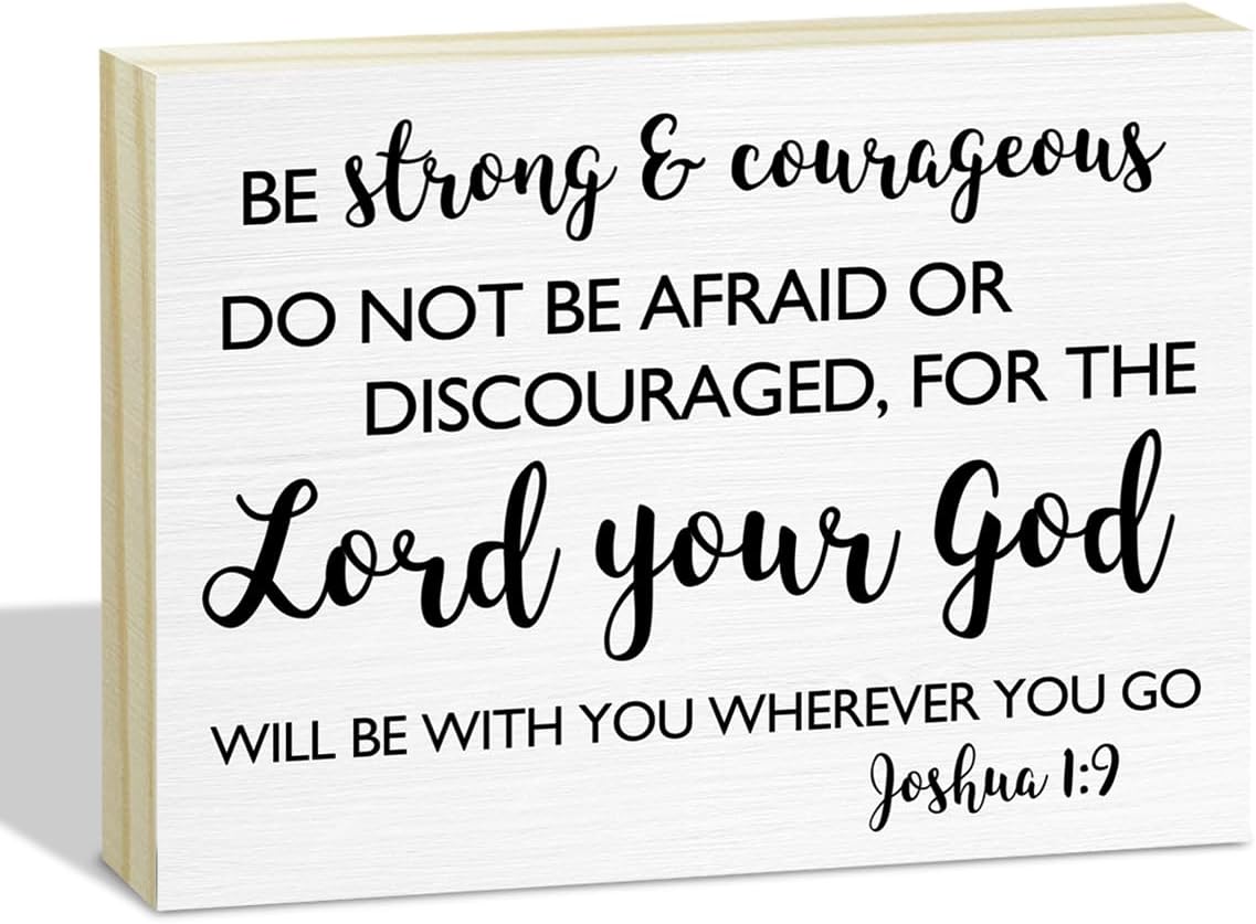 Amazon.com: Christian Bible Verse Wall Art Sign Nursery Decor Gift for ...