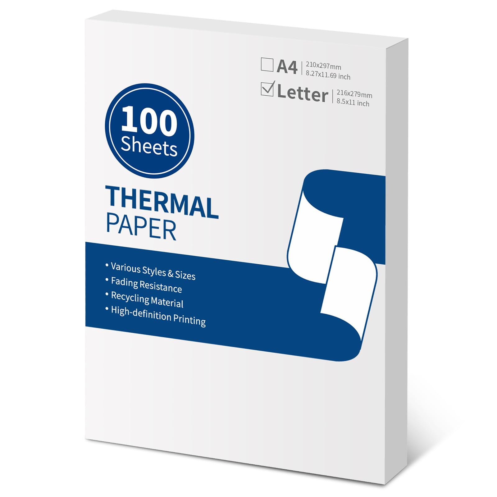 Snapklik.com : COLORWING Thermal Printer Paper 8.5 X 11 US Letter Size ...