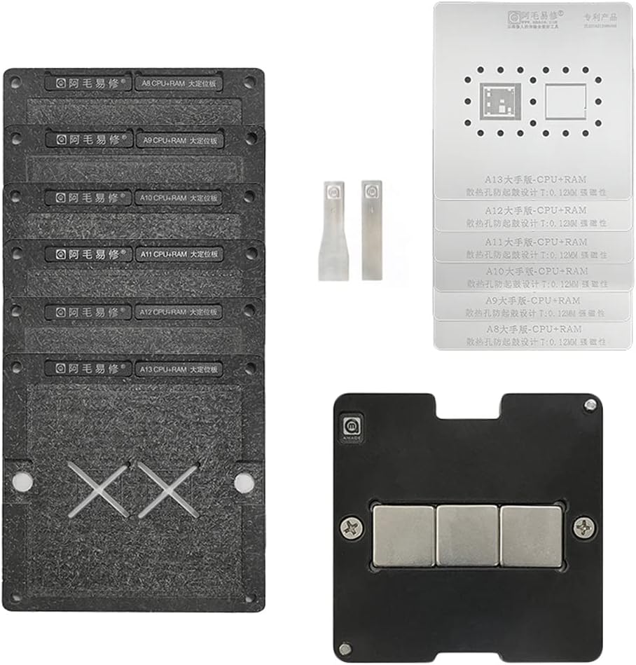 Amaoe BGA Reballing Jig Platform for iPhone A8/A9/A10/A11/A12/A13 CPU ...
